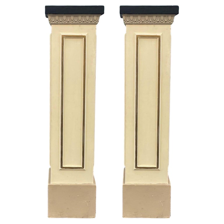 Mod-Century Italian Neo-Classical Style Painted Columns / Pedestals ...