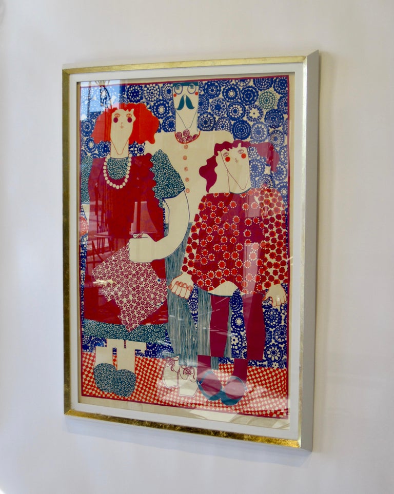 Mod Era Vividly Colored Silkscreen on Paper by Myfanwy Phillips For ...
