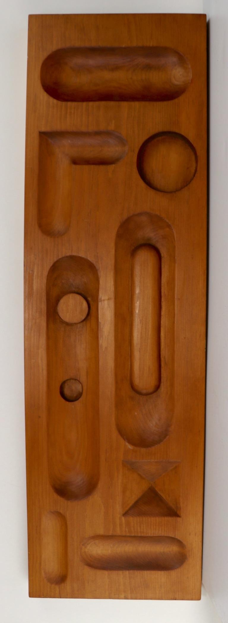 Mod Folk Art Carved Wood Sculpture Wall Hanging at 1stDibs