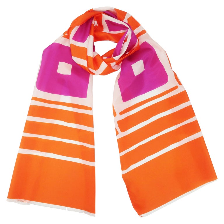 Mod French Silk Scarf, 1960’s at 1stDibs