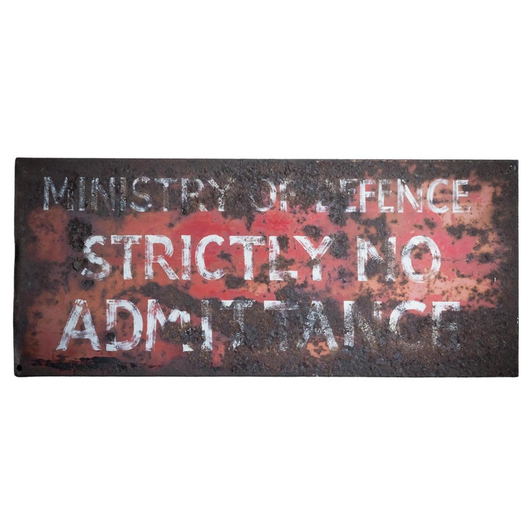 Mod Hand Painted Rust Sign For Sale at 1stDibs