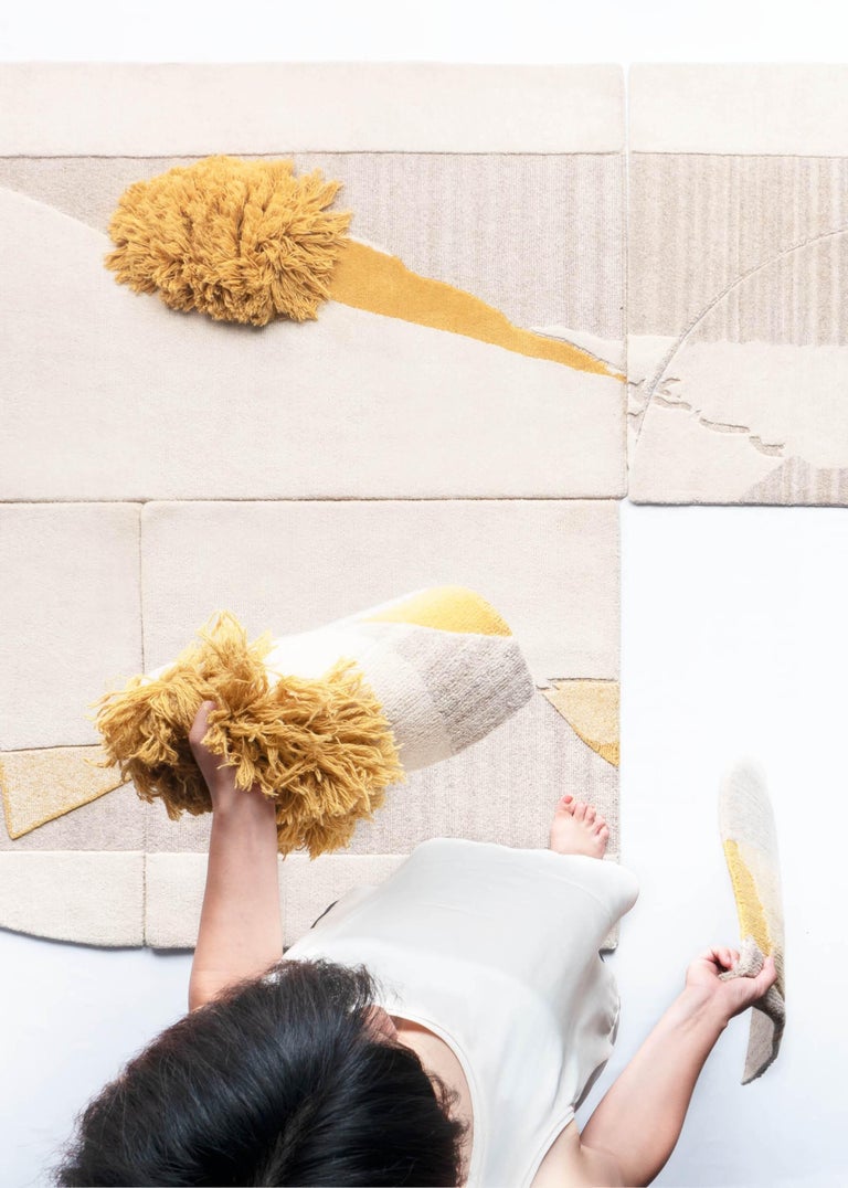 MōDALA Vidhi by Chaccra, Pure Tibetan Wool, Modern Handcrafted Modular ...