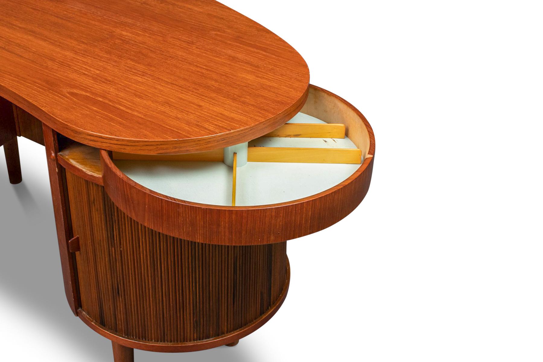 Model 54 Jellybean Desk in Teak For Sale at 1stDibs | jelly bean desk