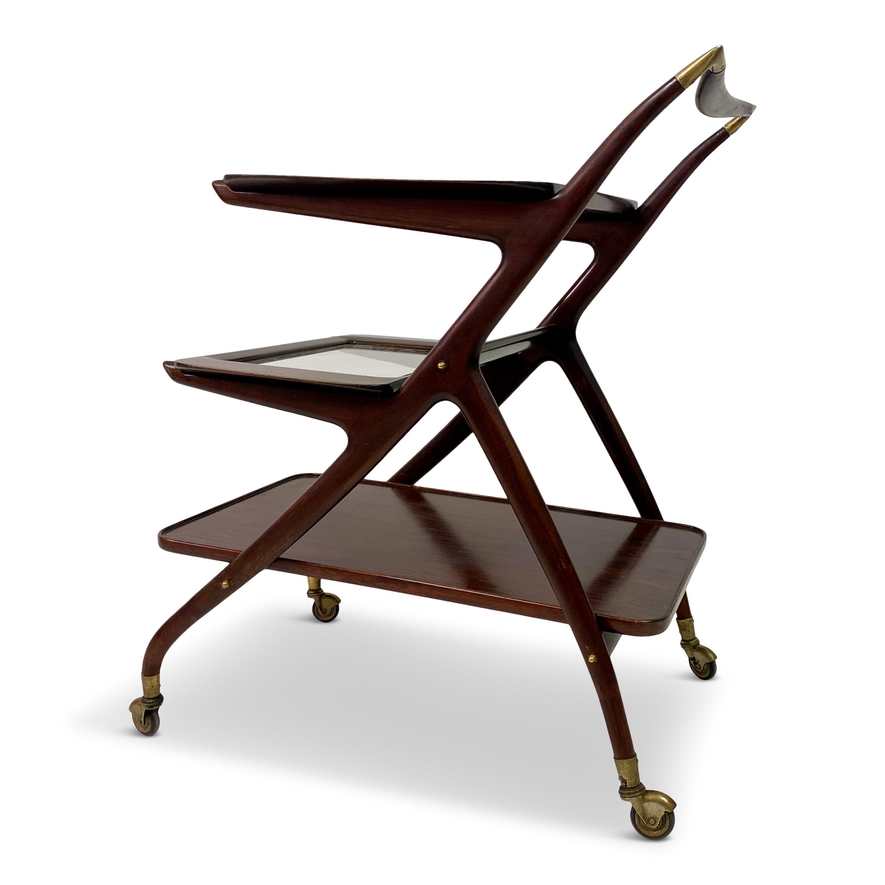 Model 65 Drinks Trolley or Bar Cart by Ico Parisi for De Baggis For Sale at 1stDibs