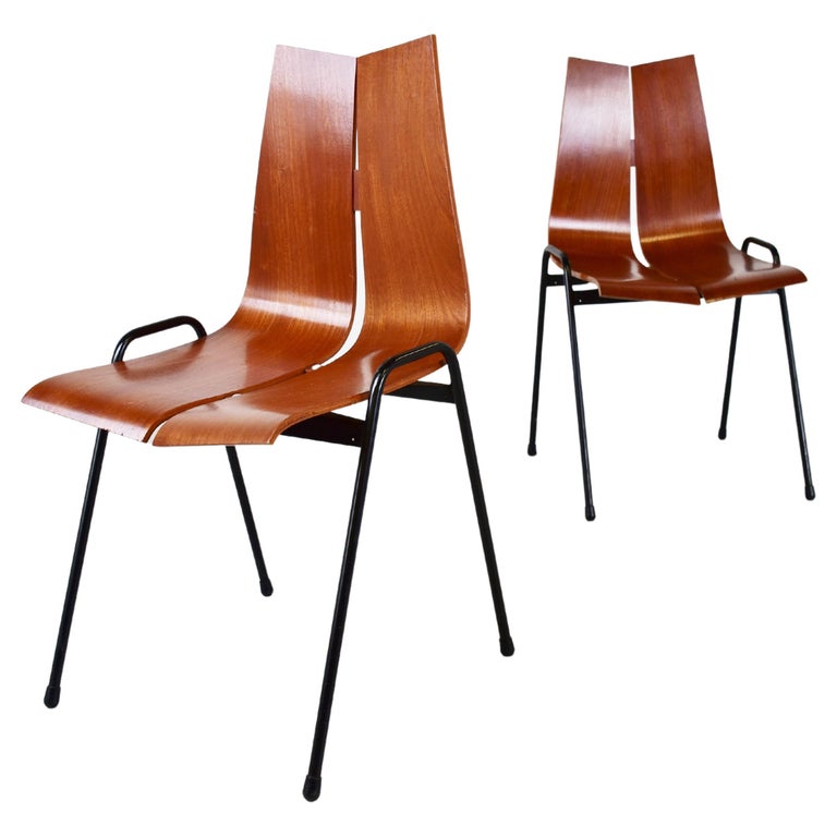 Model GA Chairs by Hans Bellmann for Horgen Glarus, Set of 2 For Sale at 1stDibs