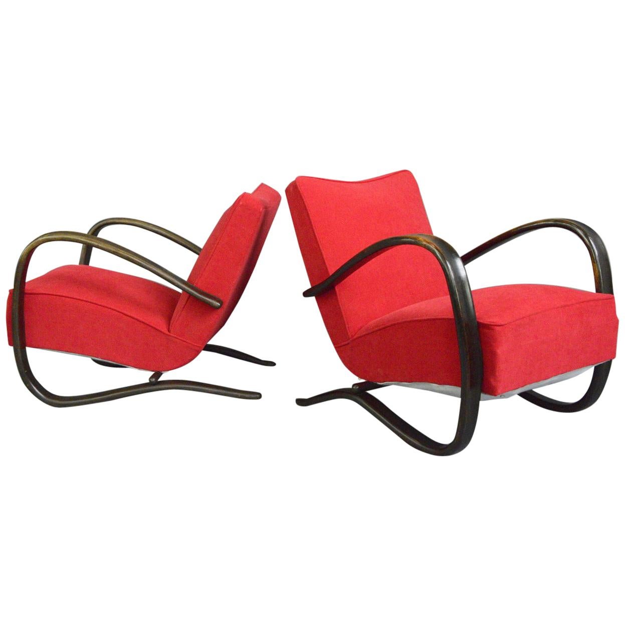 Model H269 Armchairs by Jindřich Halabala, circa 1930s at 1stDibs ...