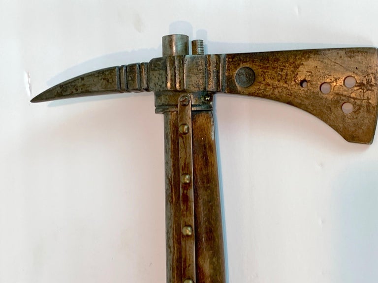 Model of a European 18th Century Flintlock Pistol with Axe Handle at ...