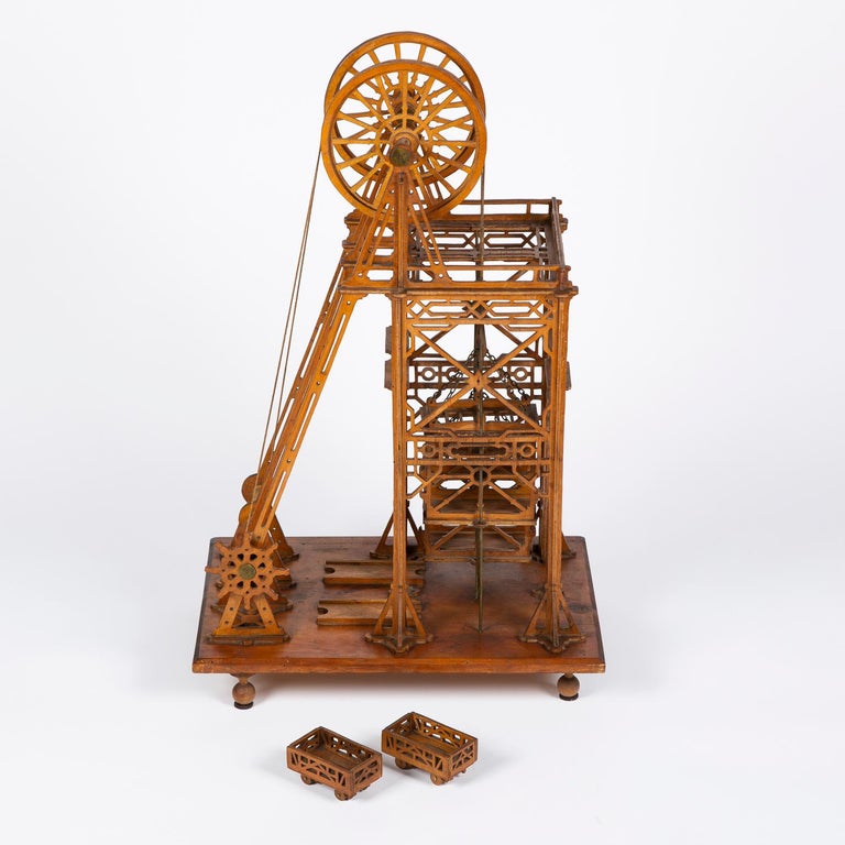 Model of a Mine Pithead Winding Gear For Sale at 1stDibs