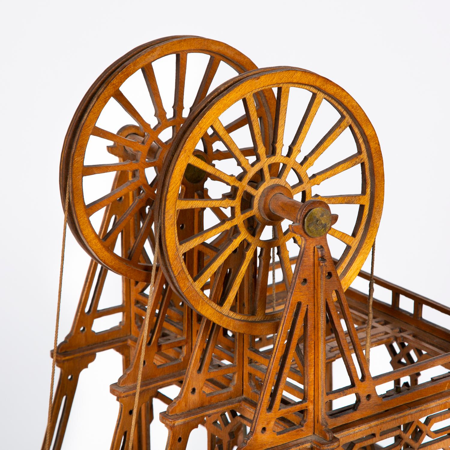 Model of a Mine Pithead Winding Gear For Sale at 1stDibs