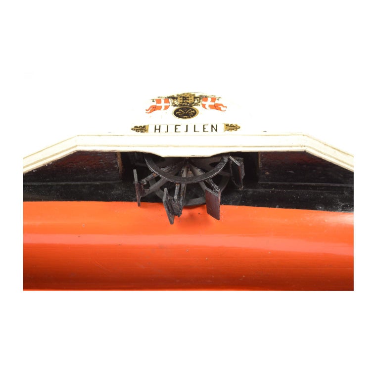 Model of the Danish Steamer Hjejlen, Black and Red Wood at 1stDibs