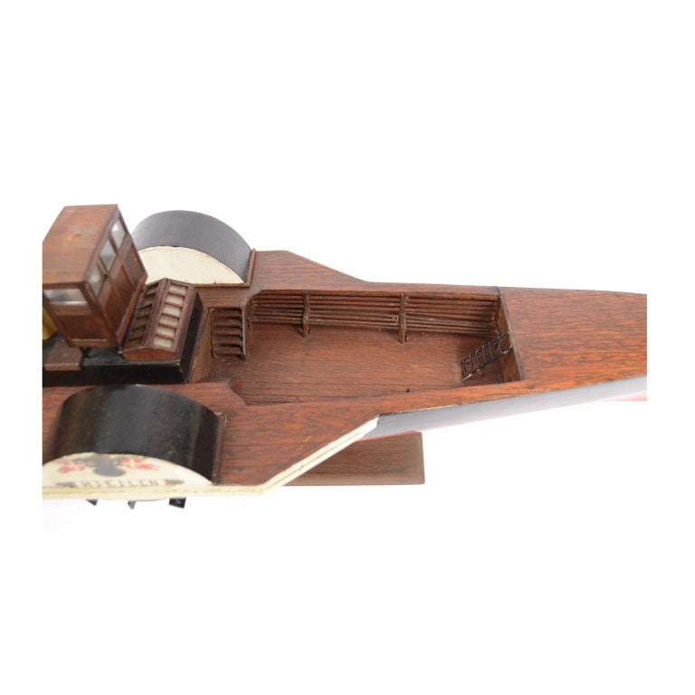 Model of the Danish Steamer Hjejlen, Black and Red Wood at 1stDibs