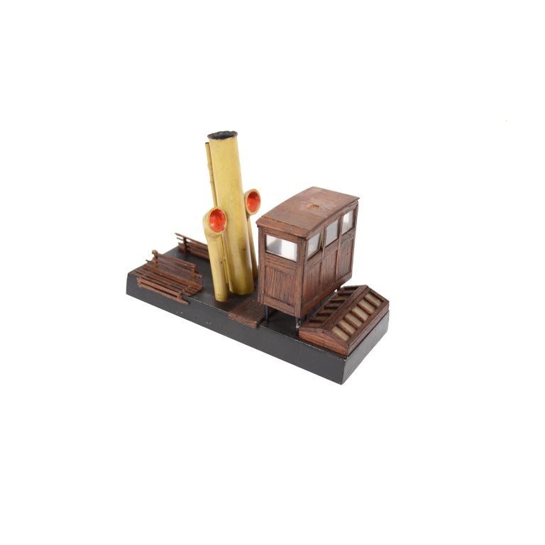 Model of the Danish Steamer Hjejlen, Black and Red Wood at 1stDibs