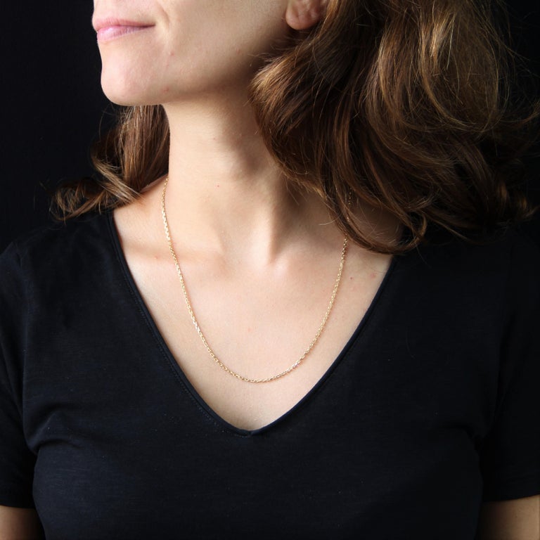 Modern 18 Karat Yellow Gold Filed Convict Mesh Chain For Sale at 1stDibs