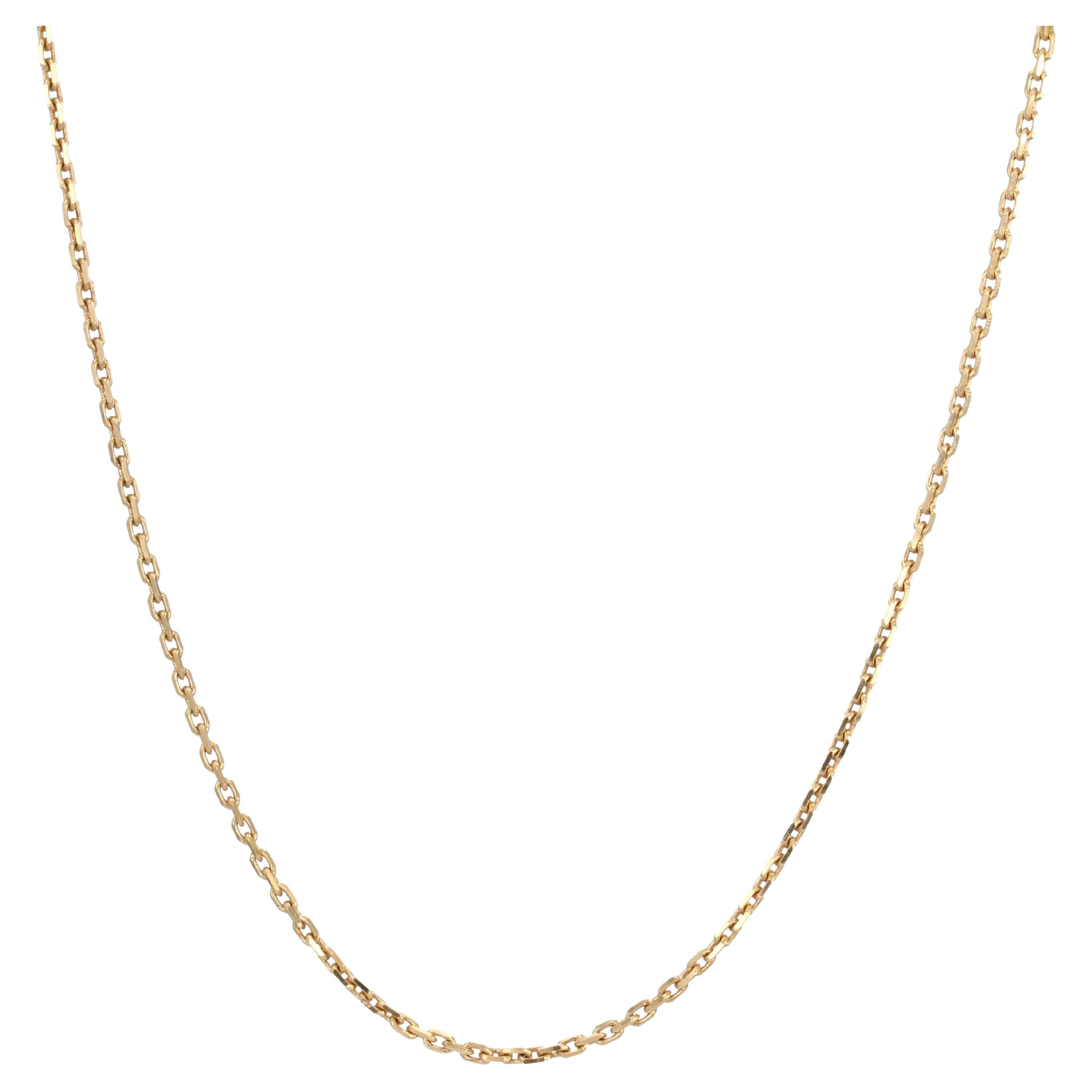 Modern 18 Karat Yellow Gold Chiseled Flatened Convict Mesh Chain For ...