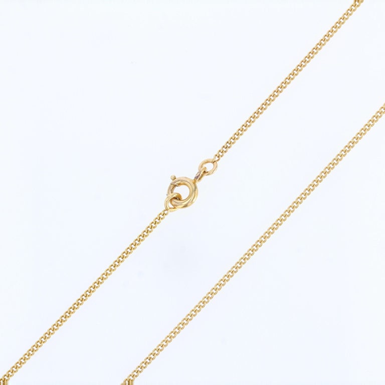 Modern 18 Karat Yellow Gold Filed Curb Mesh Chain For Sale at 1stDibs