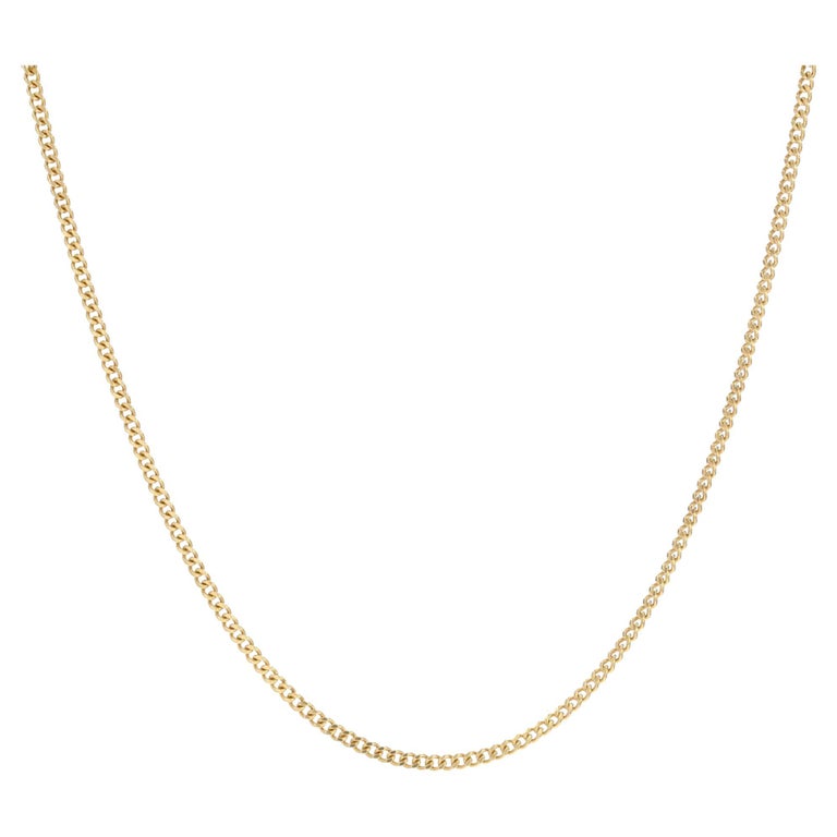 Modern 18 Karat Yellow Gold Filed Curb Mesh Chain For Sale at 1stDibs