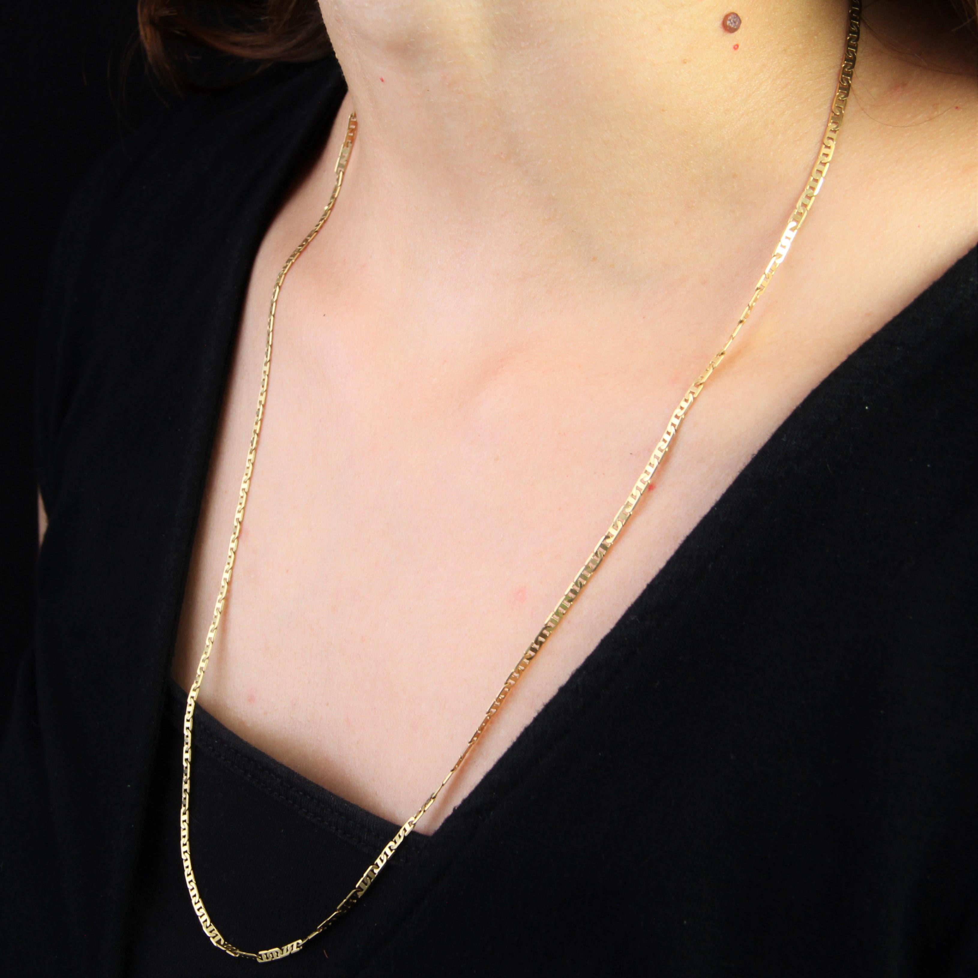 Modern 18 Karat Yellow Gold Flat Marine Mesh Chain For Sale at 1stDibs ...