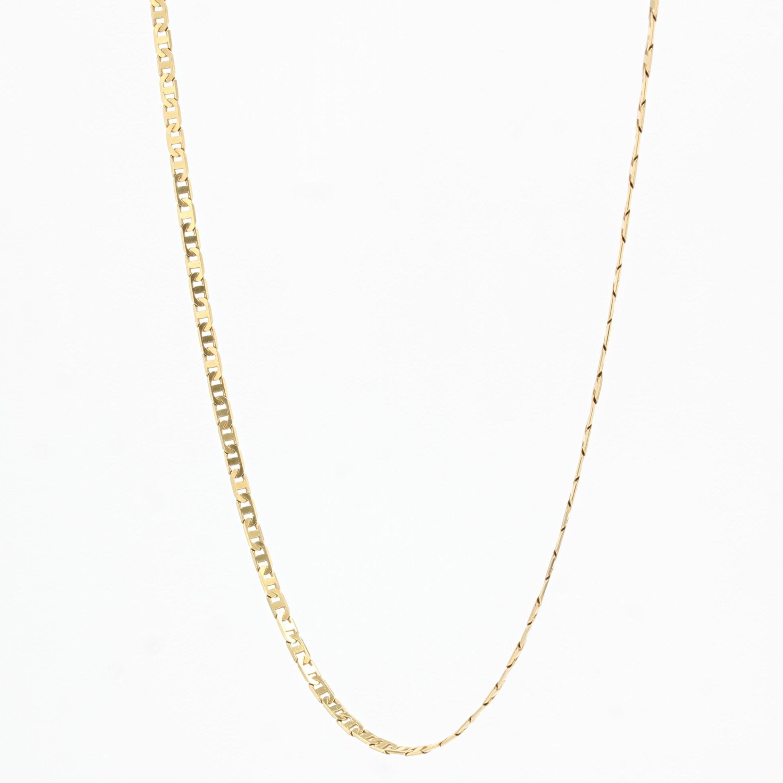 Modern 18 Karat Yellow Gold Flat Marine Mesh Chain For Sale at 1stDibs ...
