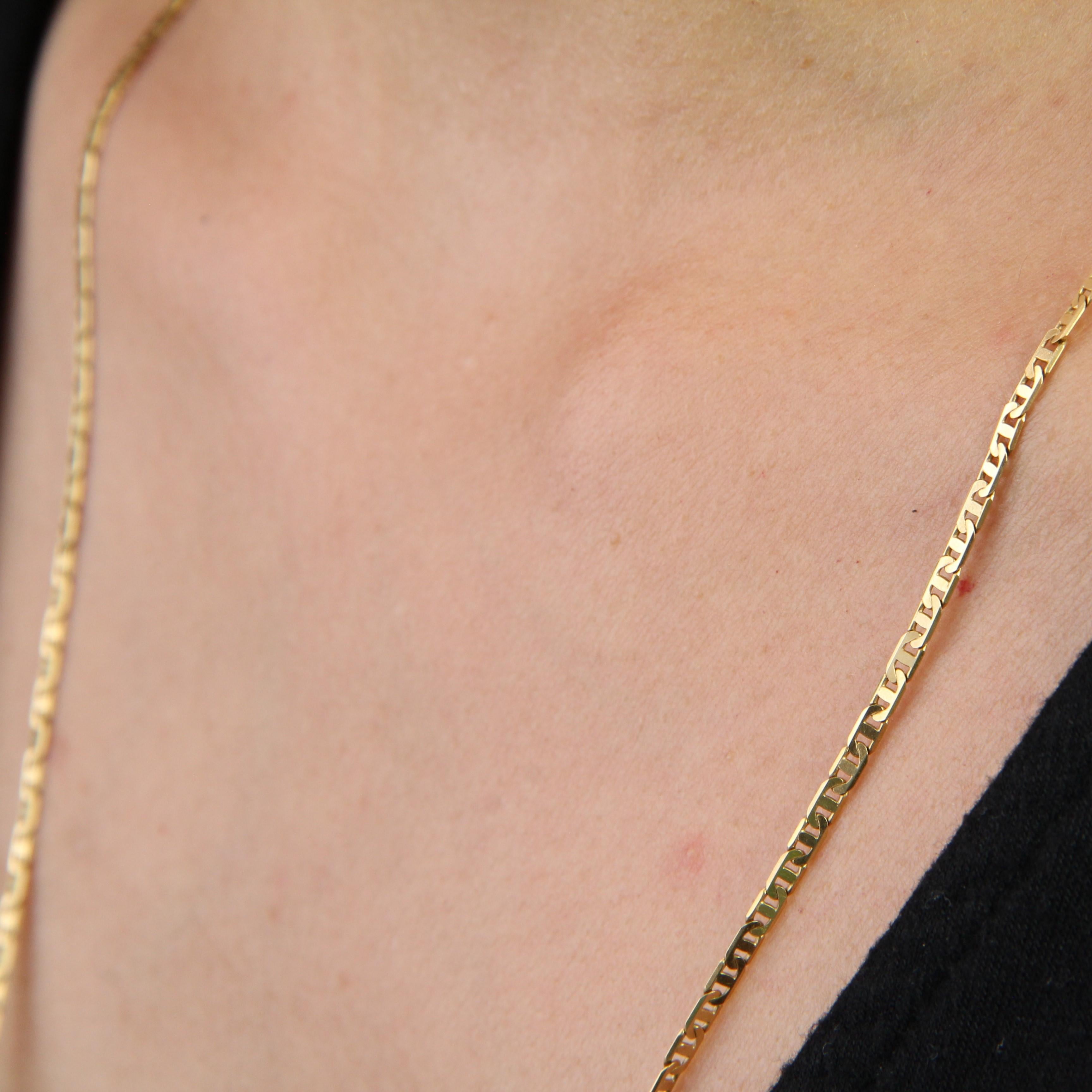 Modern 18 Karat Yellow Gold Flat Marine Mesh Chain For Sale at 1stDibs ...