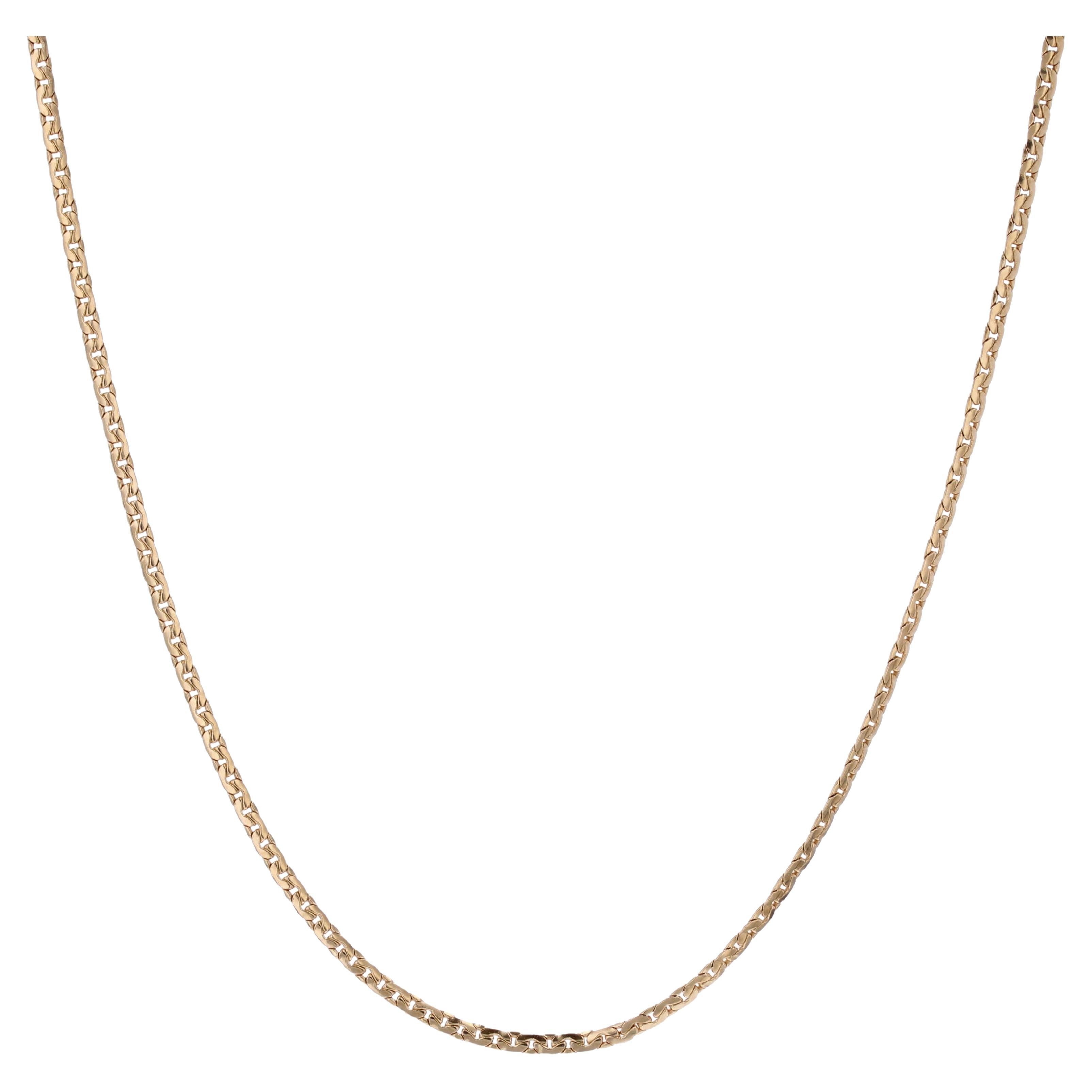 Modern 18 Karat Yellow Gold Flat Mesh Chain For Sale at 1stDibs