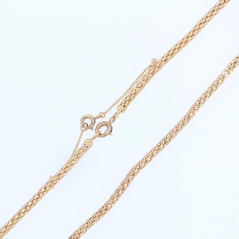 Modern 18 Karat Yellow Gold Snake Mesh Chain For Sale at 1stDibs