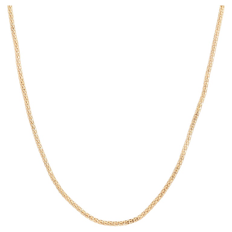 Modern 18 Karat Yellow Gold Snake Mesh Chain For Sale at 1stDibs