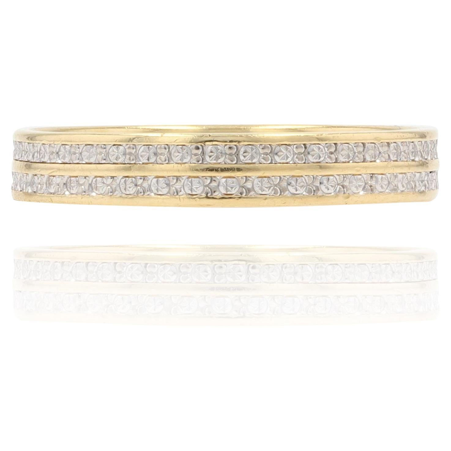 1960s Chiseled Engraved Rose Gold Wedding Ring at 1stDibs