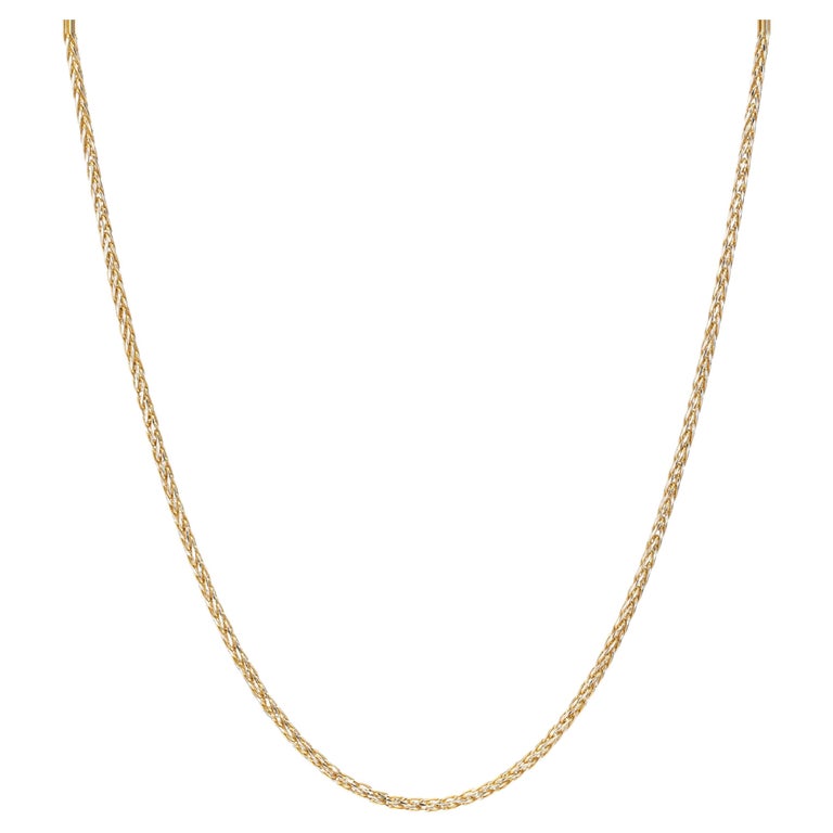 Modern 18 Karat Yellow White Gold Palm Tree Mesh Chain For Sale at 1stDibs