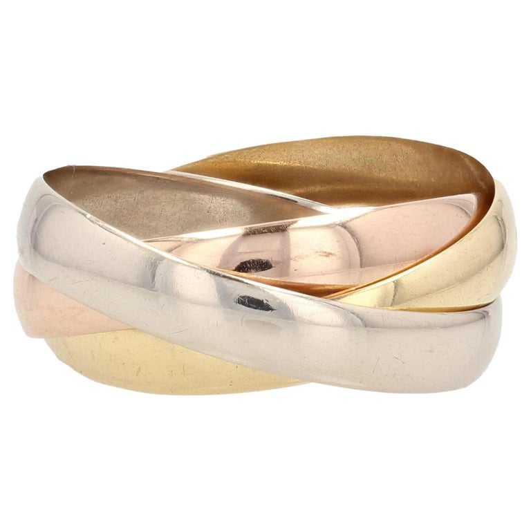 Modern 18 Karat Yellow White Rose Gold Second- Hand Ring For Sale at ...