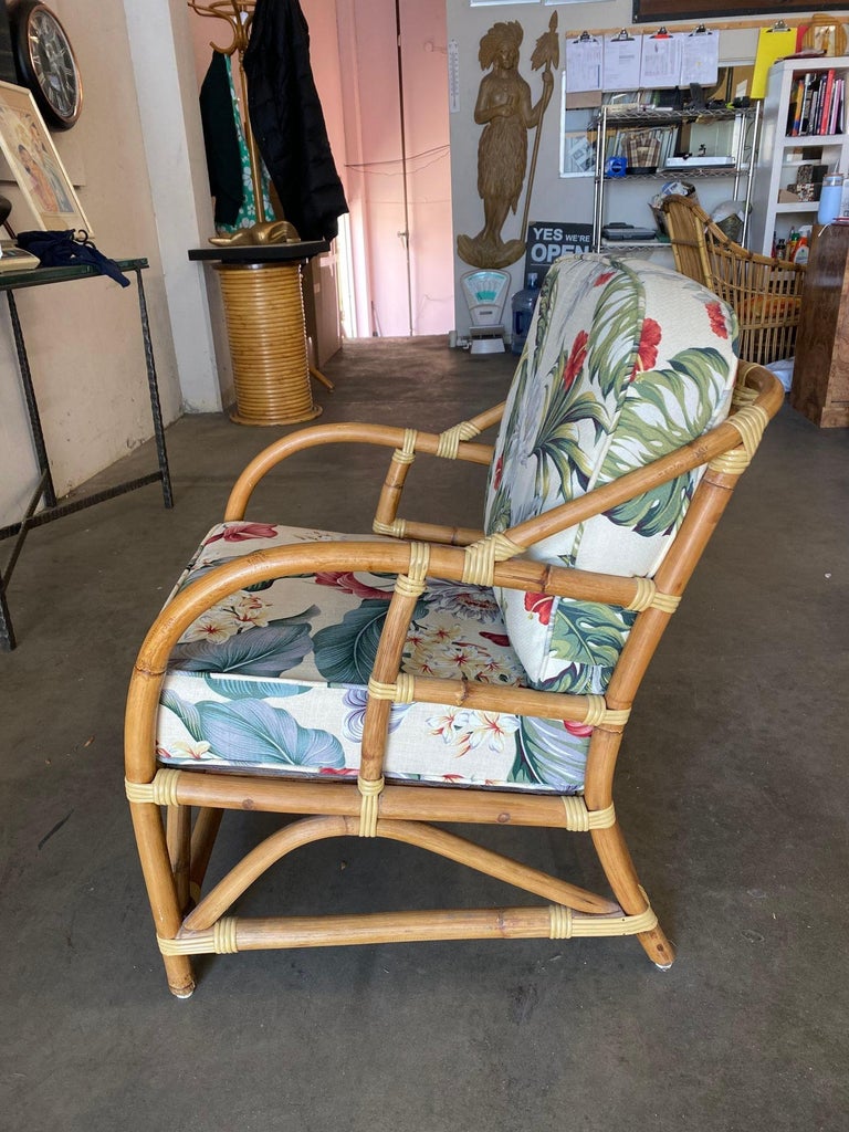 Modern "1949er" Single-Strand Rattan Lounge Chair W/ Tripole Back, Pair ...