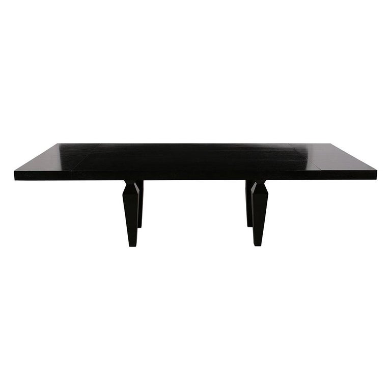 Vintage Modern Ebonized Dining Table at 1stDibs