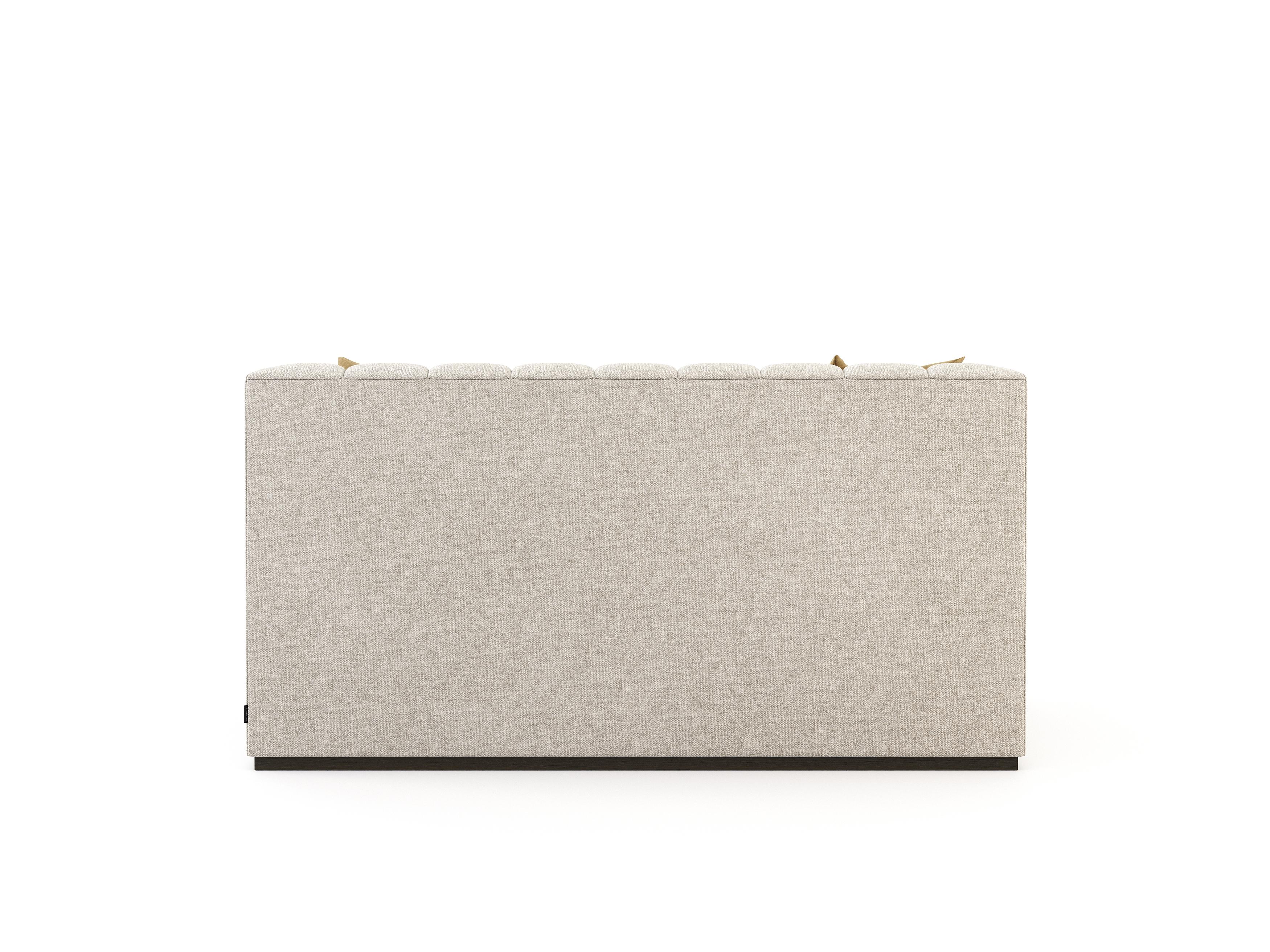 Modern 2 Seats Club Sofa Made with Wood and Textile, Handmade by ...