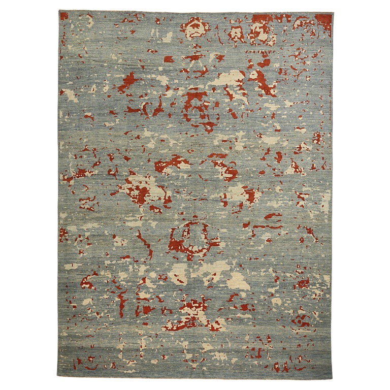 Modern 21st Century Hand Knotted Turkish Area Rug Sultanabad Design For ...