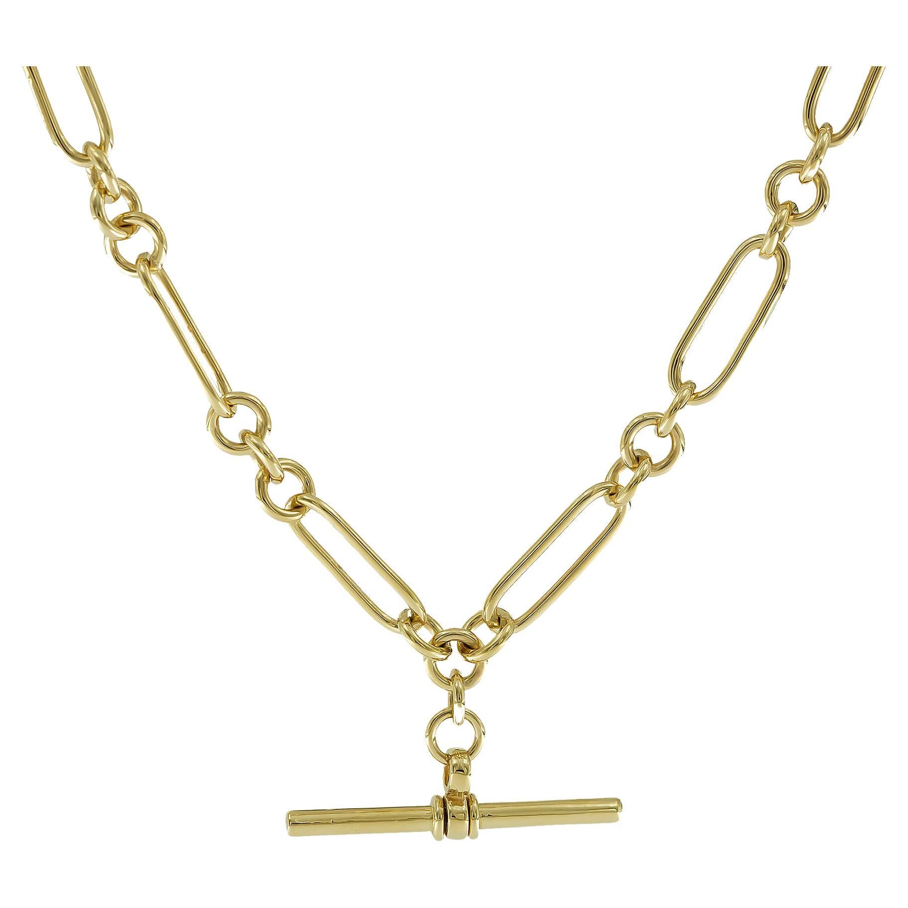 Late Victorian 9k Yellow Gold Fob Chain Circa 1900 For Sale at 1stDibs