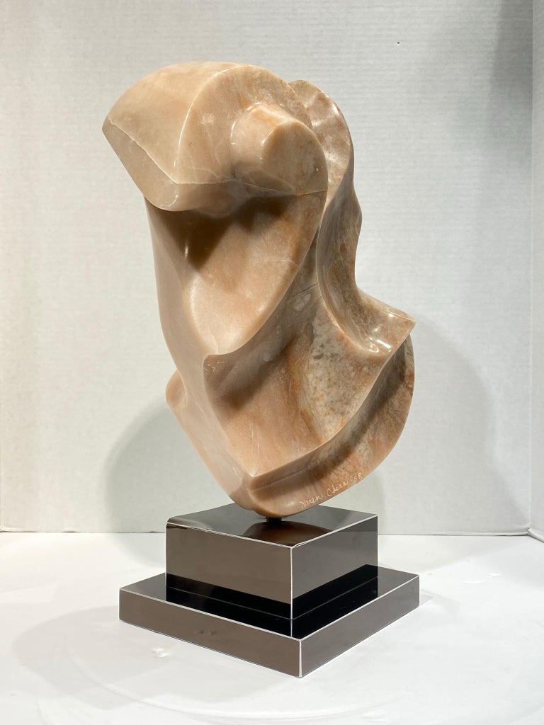 Modern Abstract Alabaster Sculpture by Karen Chera For Sale at 1stDibs