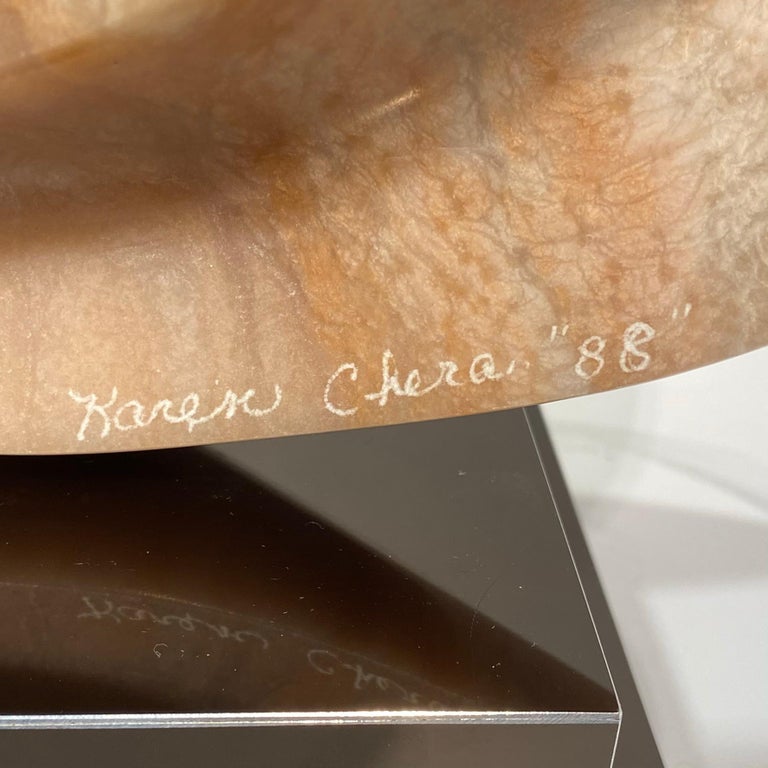 Modern Abstract Alabaster Sculpture by Karen Chera For Sale at 1stDibs