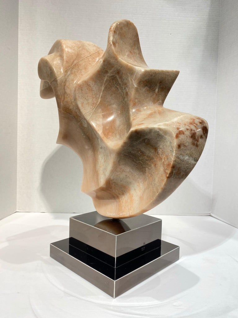 Modern Abstract Alabaster Sculpture by Karen Chera For Sale at 1stDibs