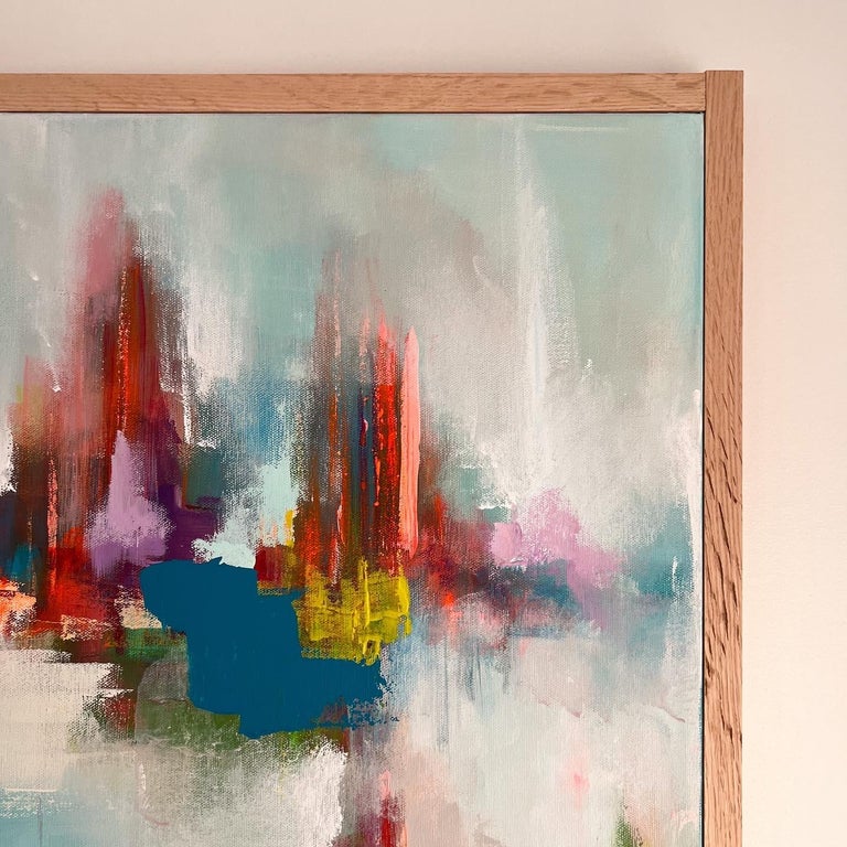 Modern Abstract Art - Cityscape/Landscape with an Oak Frame For Sale at ...