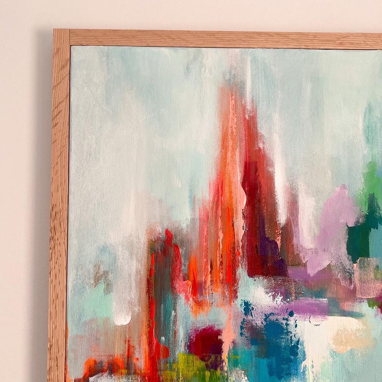 Modern Abstract Art - Cityscape/Landscape with an Oak Frame For Sale at ...