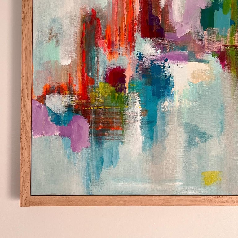 Modern Abstract Art - Cityscape/Landscape with an Oak Frame For Sale at ...