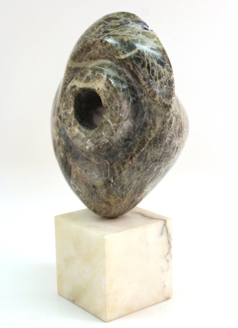 Modern Abstract Carved Stone Sculpture in Biomorph Shape at 1stDibs