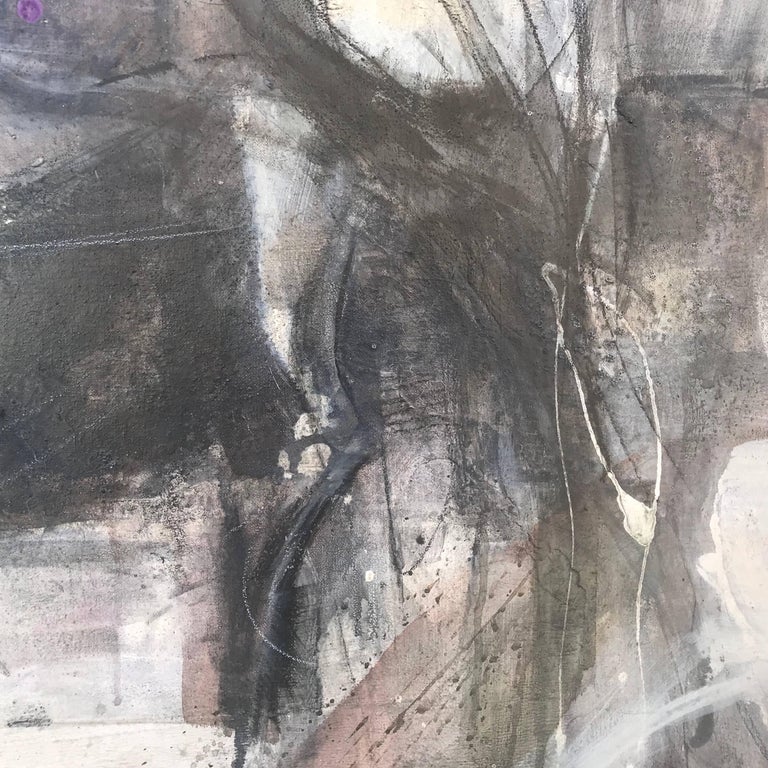 Modern Abstract Dog Painting on Canvas by Linda Dodley 1992, Rabbit ...