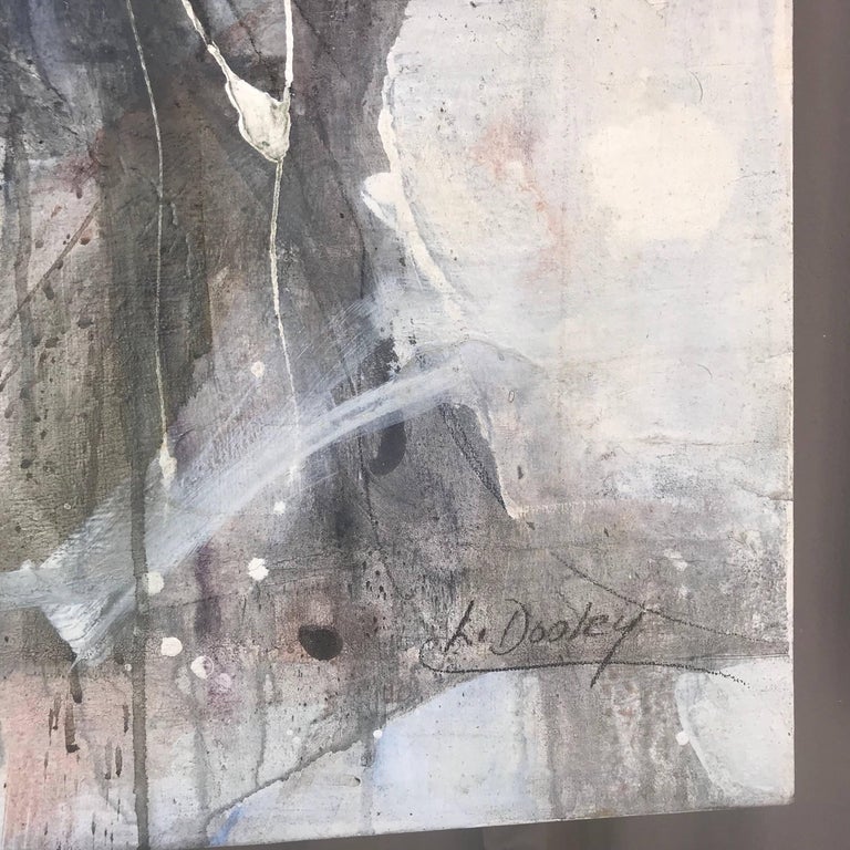 Modern Abstract Dog Painting on Canvas by Linda Dodley 1992, Rabbit ...