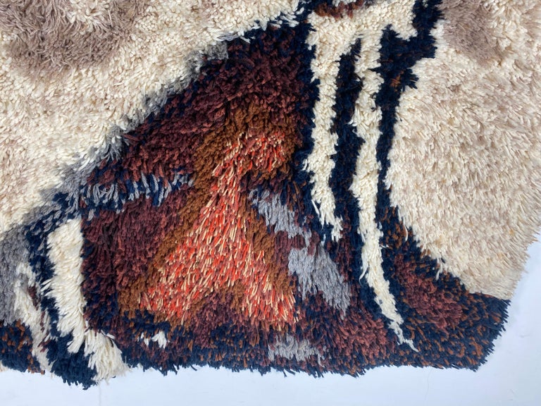 Modern Abstract Ege Rya Rug / Wall Hanging Signed and Dated 1977 For ...