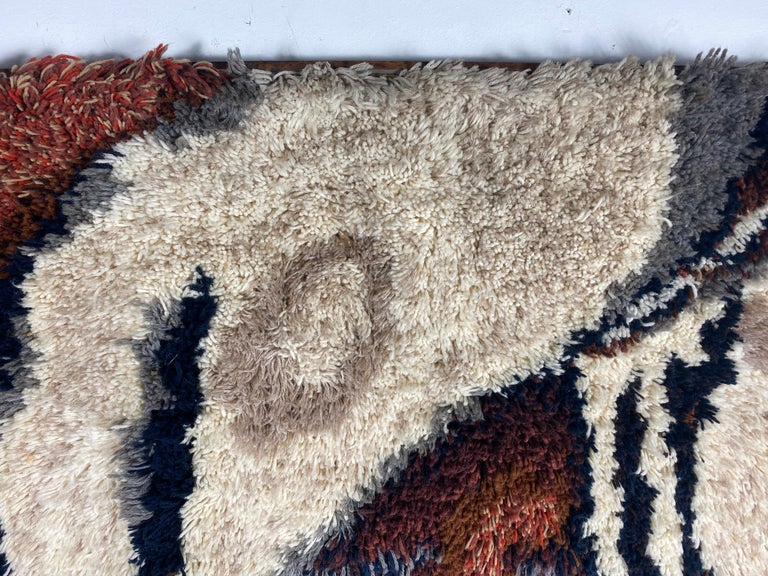 Modern Abstract Ege Rya Rug / Wall Hanging Signed and Dated 1977 For ...