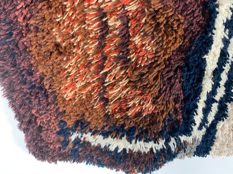 Modern Abstract Ege Rya Rug / Wall Hanging Signed and Dated 1977 For ...