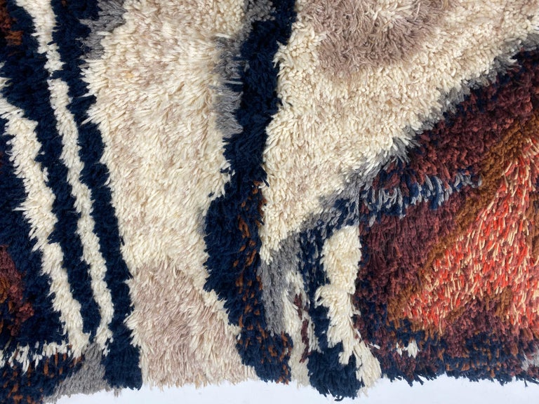 Modern Abstract Ege Rya Rug / Wall Hanging Signed and Dated 1977 For ...