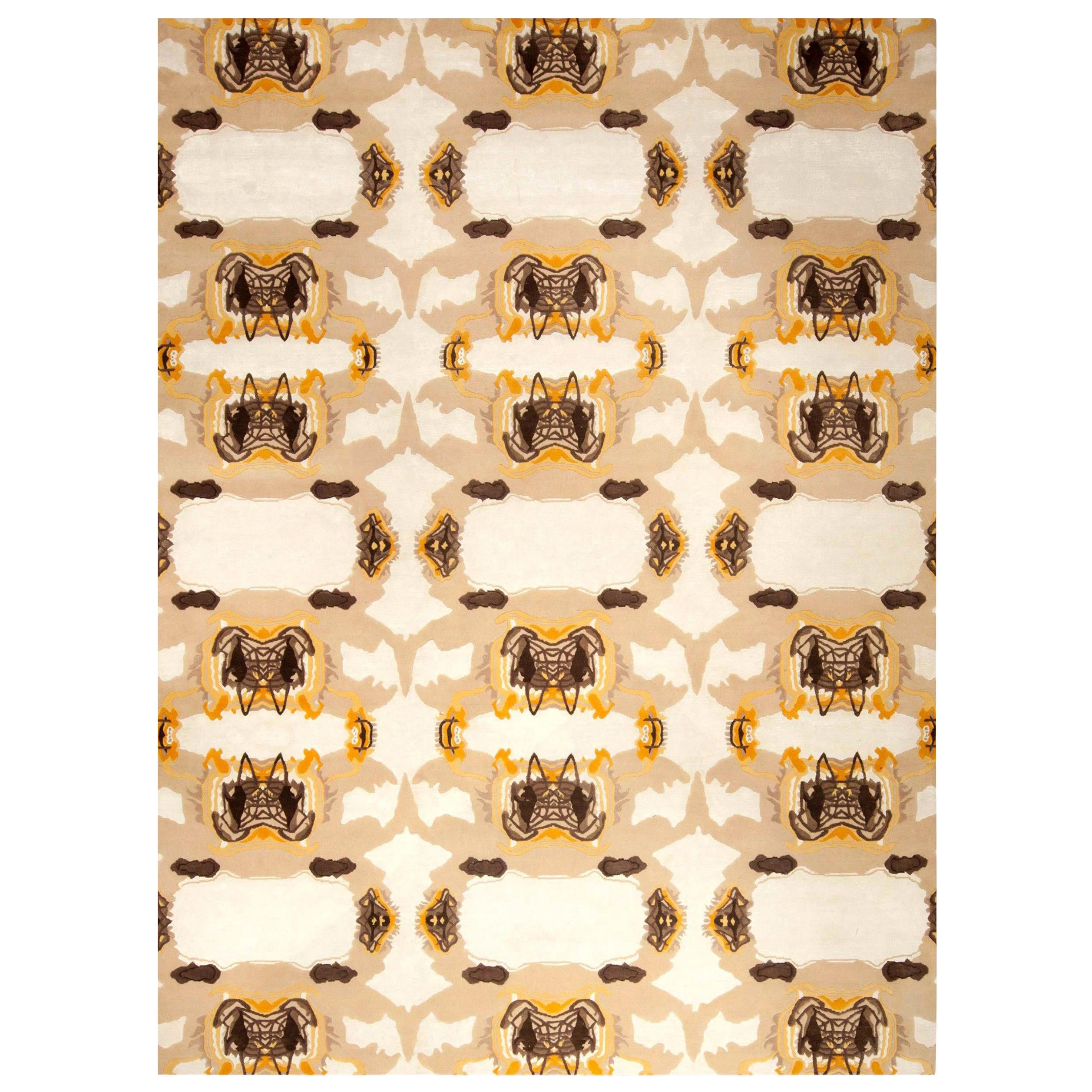 Bosky Toile Midnight Hand-Knotted Rug by Eskayel For Sale at 1stDibs