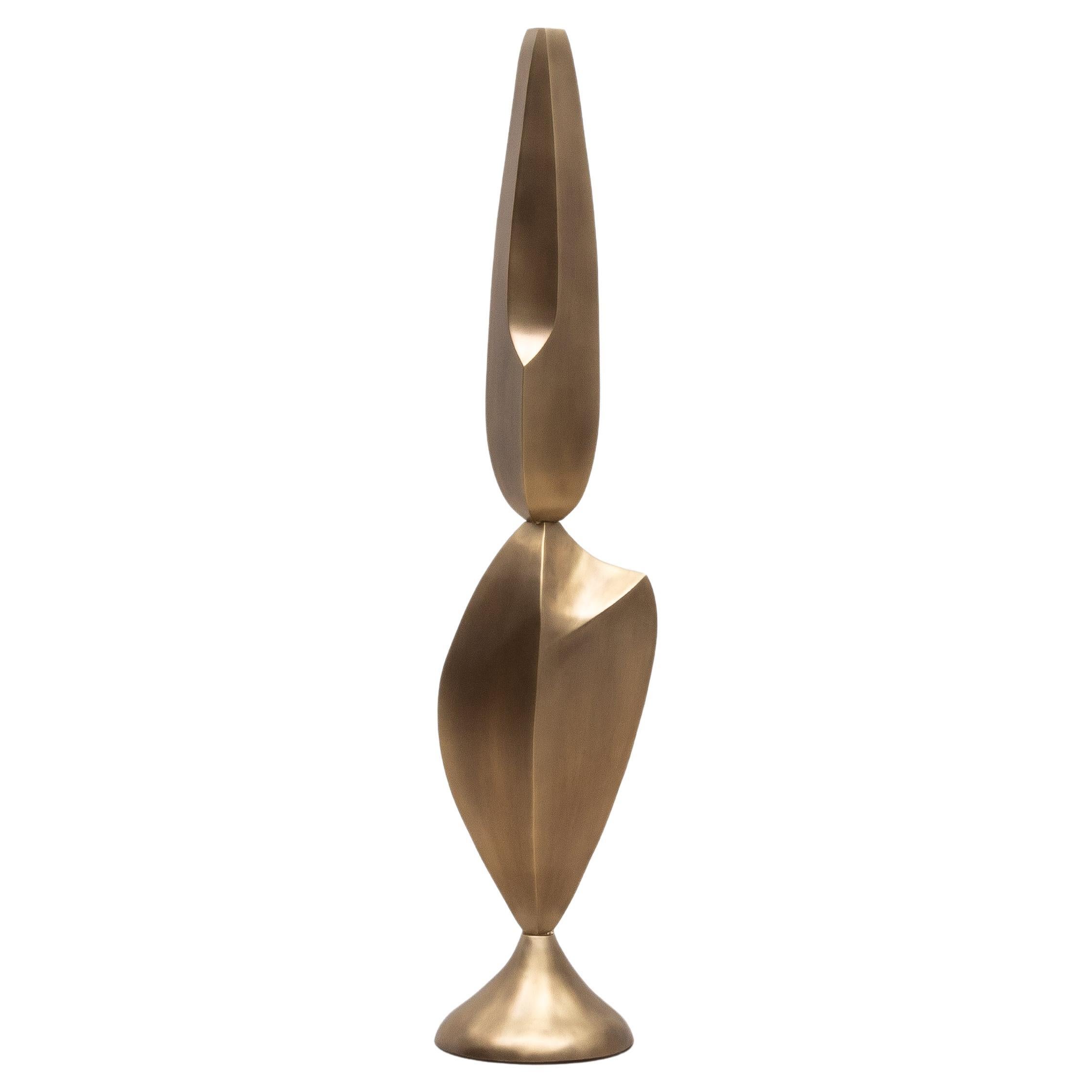 Modern Abstract Sculptures in Bronze Patina Brass by Patrick Coard ...
