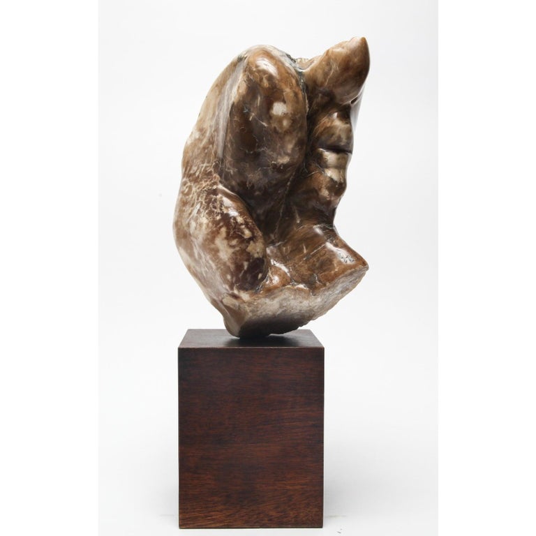 Modern Abstract Soapstone Sculpture in Head Form at 1stDibs